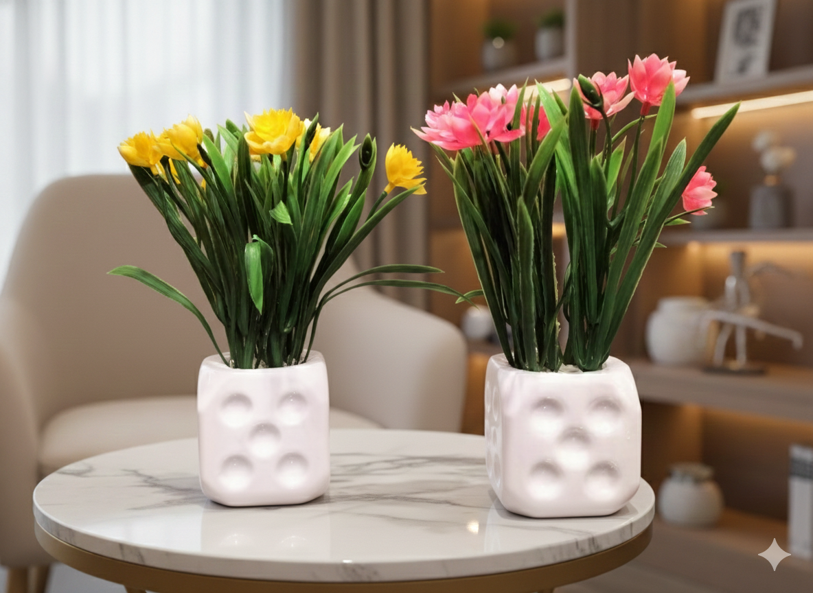 Mini Pink & Yellow Floral Pair - Set Of 2 – Abeez